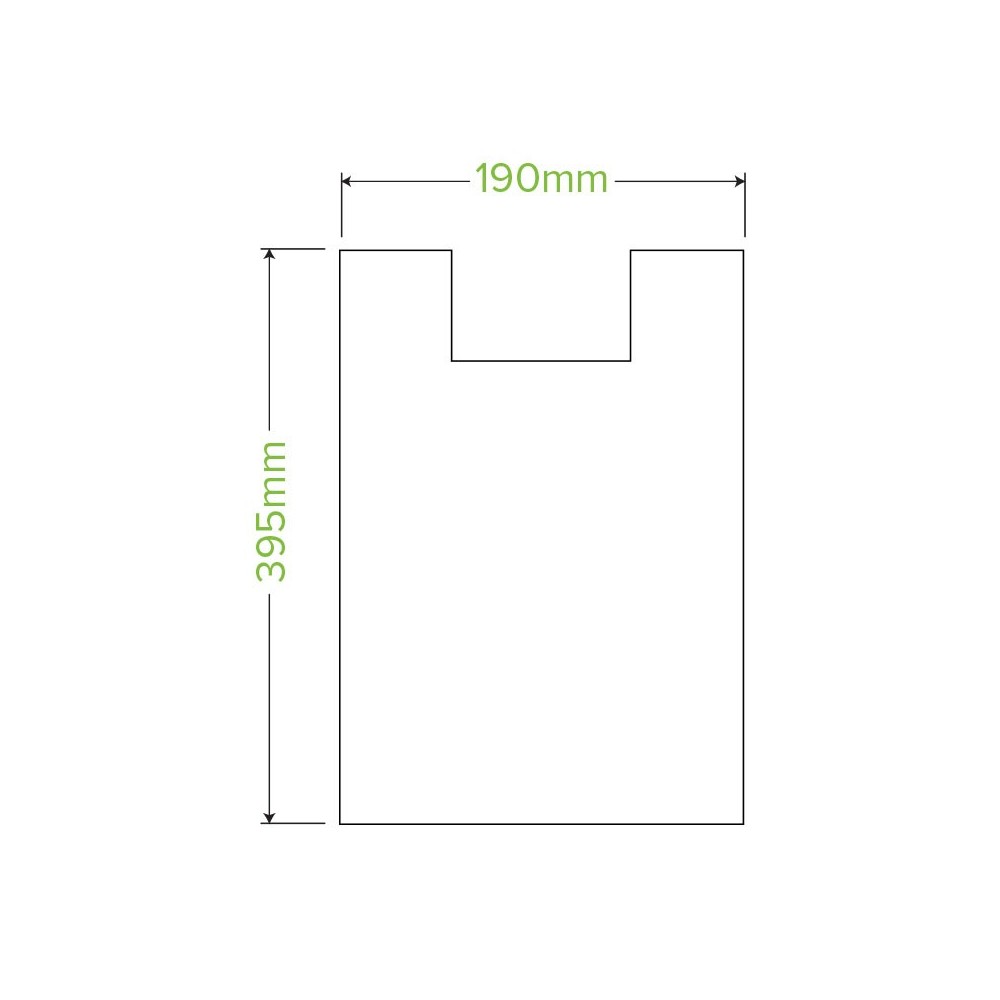 8L Bioplastic Checkout Bag - 20 blocks of 100 - Green 2000 pcs