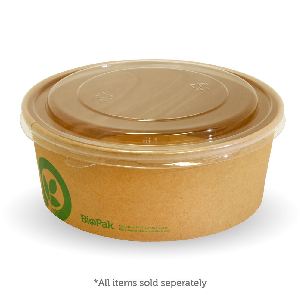 PET Lid for 1300ml Bio Paper Bowls 200 pcs