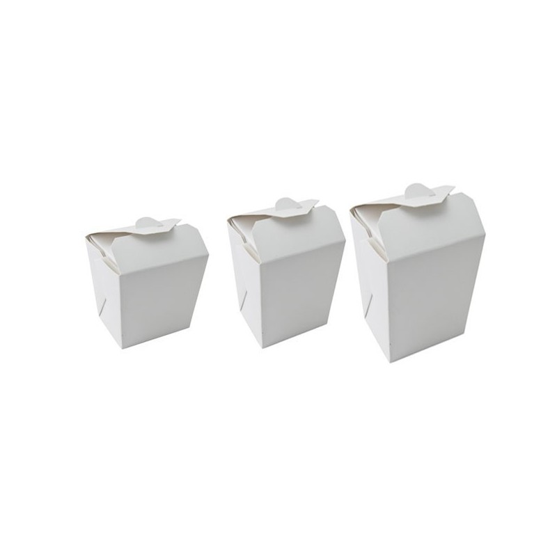 500ml Noodle / Fried Rice Takeaway Box Round Bottom (PE) - WHITE 1000 pcs